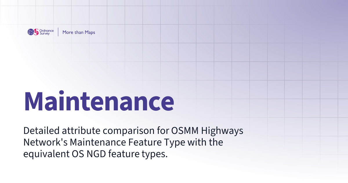 Maintenance | More than Maps