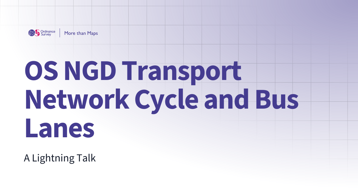 OS NGD Transport Network Cycle and Bus Lanes | More than Maps