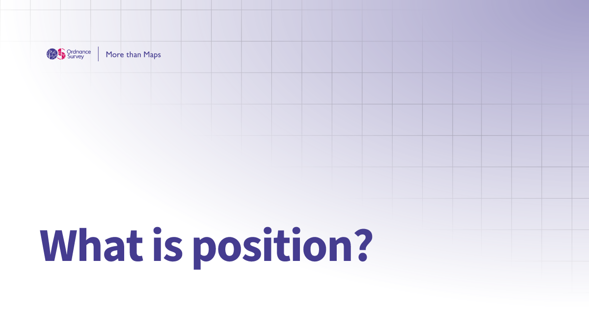 What is position? | More than Maps