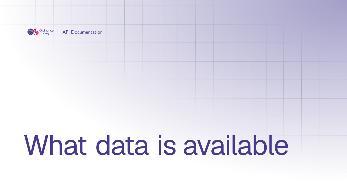 What data is available | OS APIs