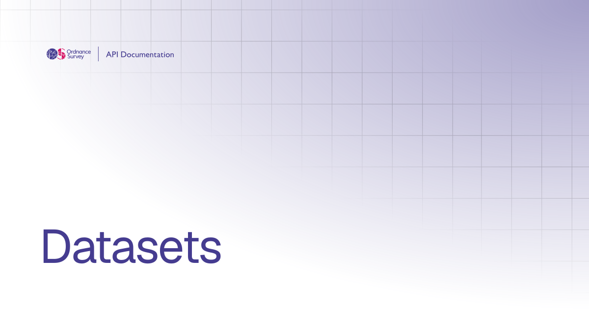 Datasets | OS APIs