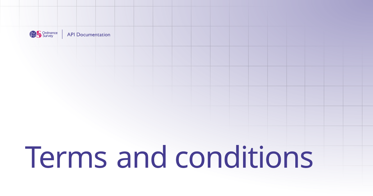 Terms and conditions | OS APIs