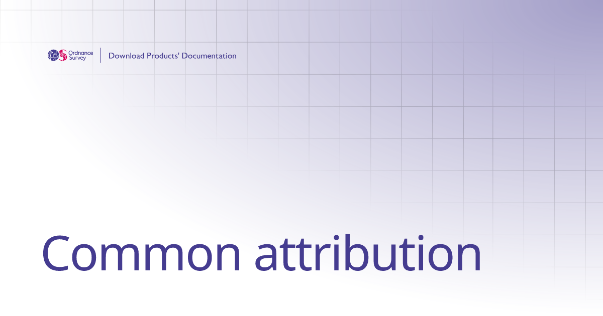 Common attribution | OS Download Products' Documentation