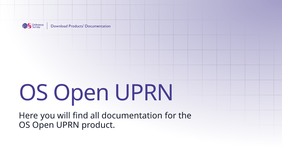 OS Open UPRN | OS Download Products' Documentation