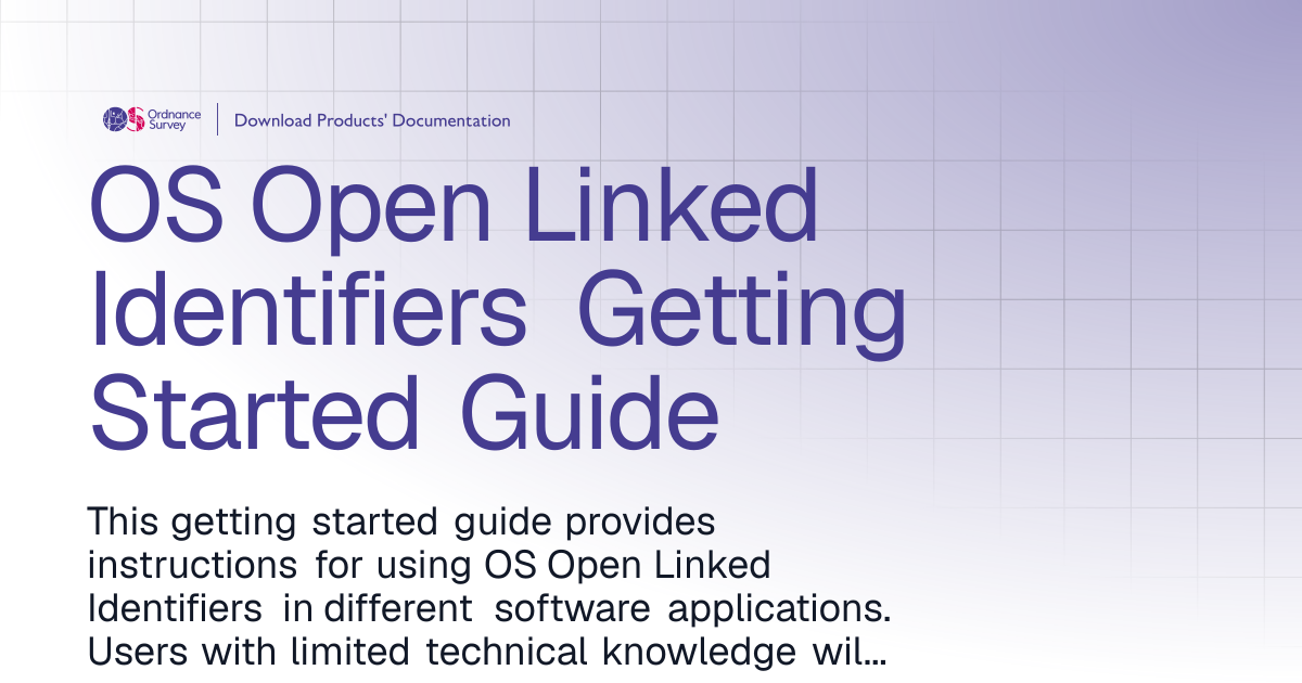 OS Open Linked Identifiers Getting Started Guide | OS Download Products ...
