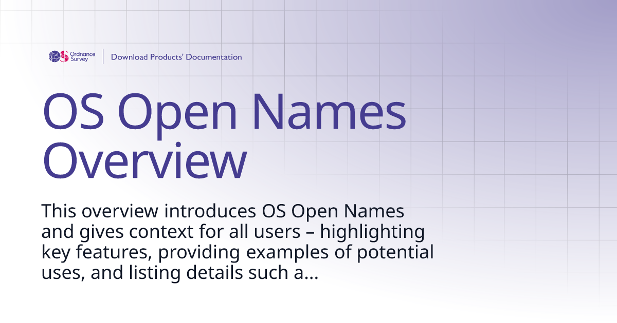 OS Open Names Overview | OS Download Products' Documentation