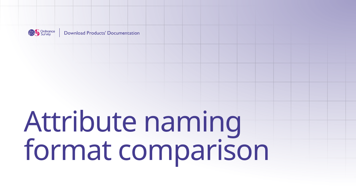 Attribute naming format comparison | OS Download Products' Documentation