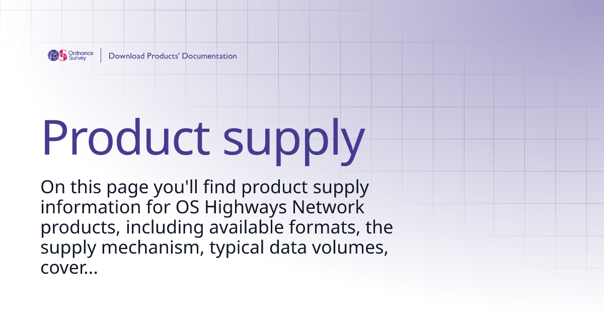Product supply | OS Download Products' Documentation