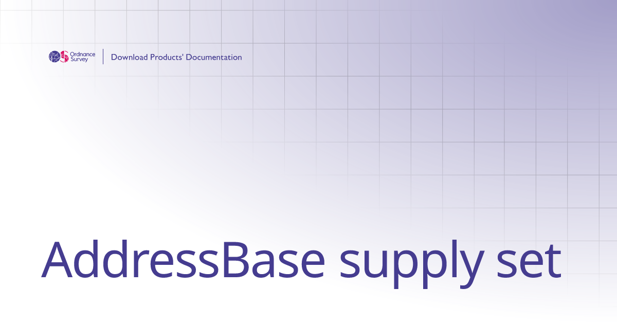 AddressBase supply set | OS Download Products' Documentation