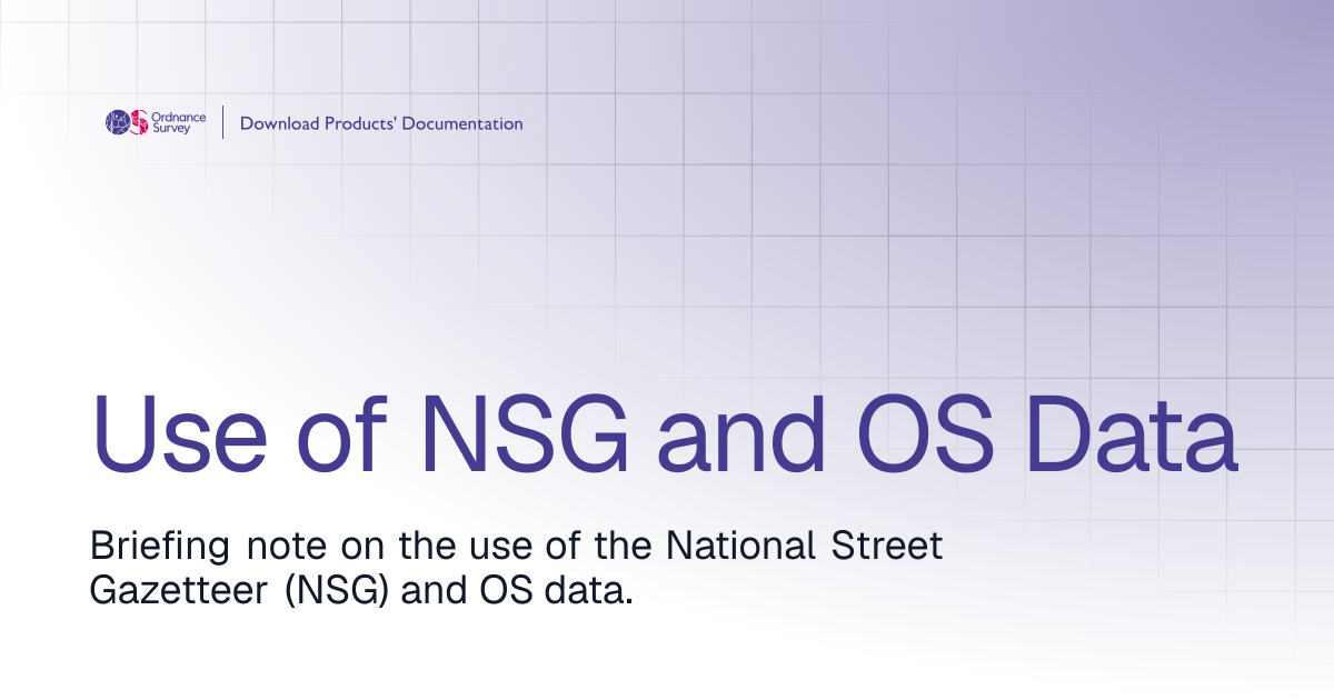 Use of NSG and OS Data | OS Download Products' Documentation