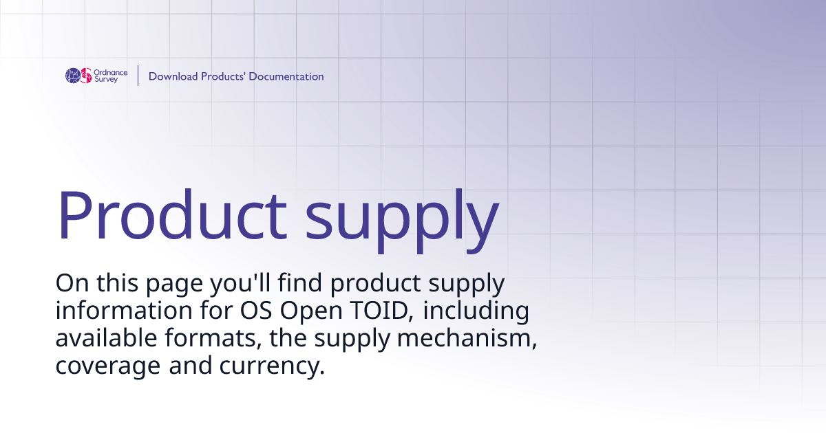 Product supply | OS Download Products' Documentation