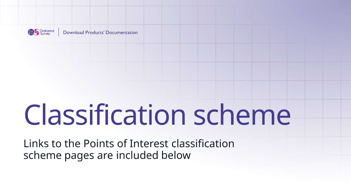 Classification scheme | OS Download Products' Documentation