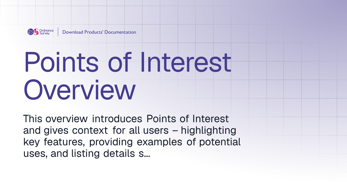 Points of Interest Overview | OS Download Products' Documentation