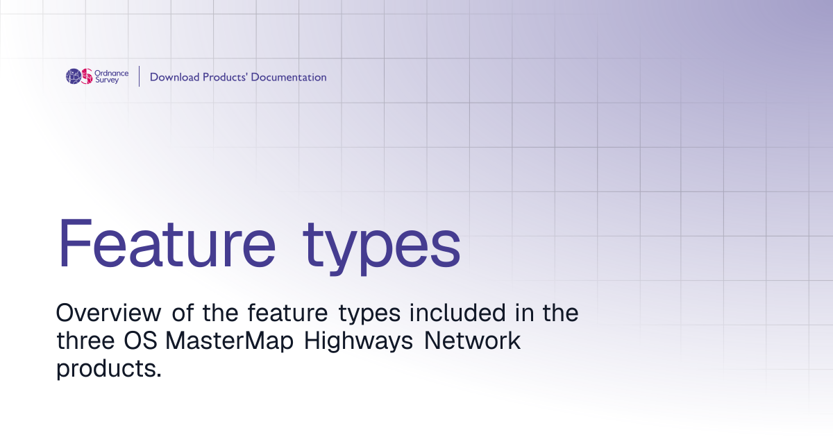 Feature types | OS Download Products' Documentation