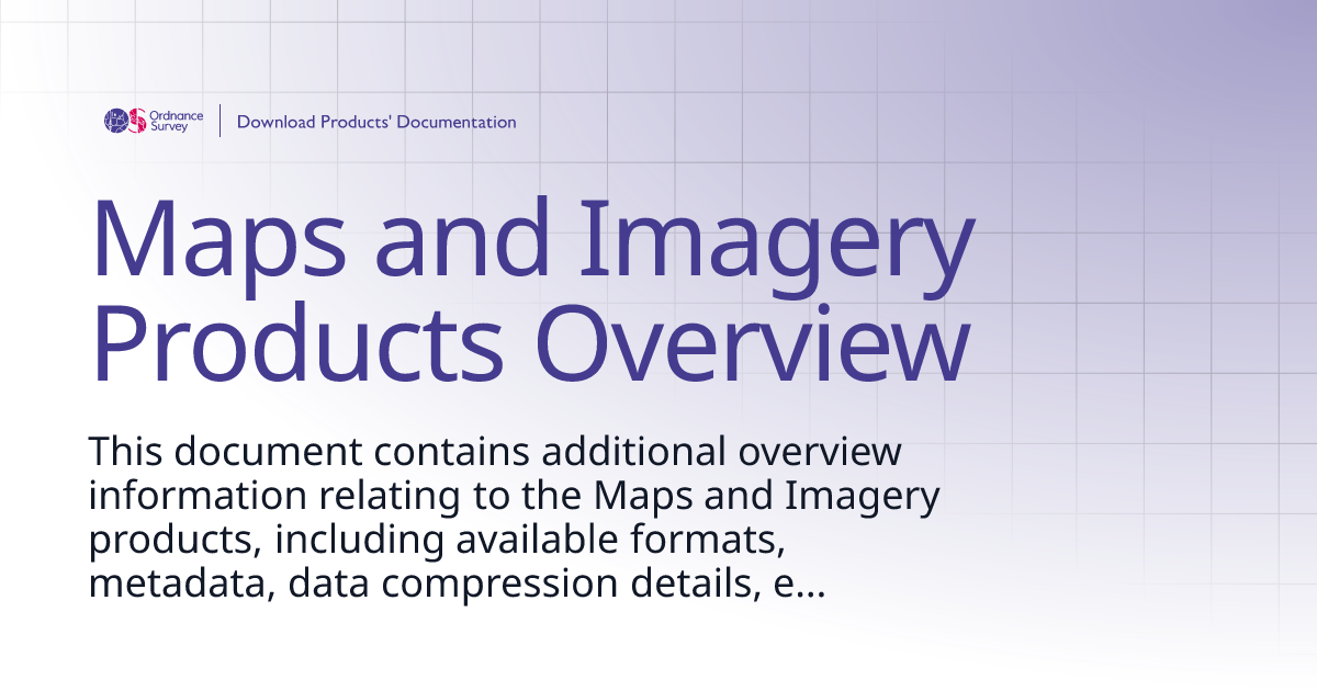 Colour Raster Map Overview | OS Download Products' Documentation