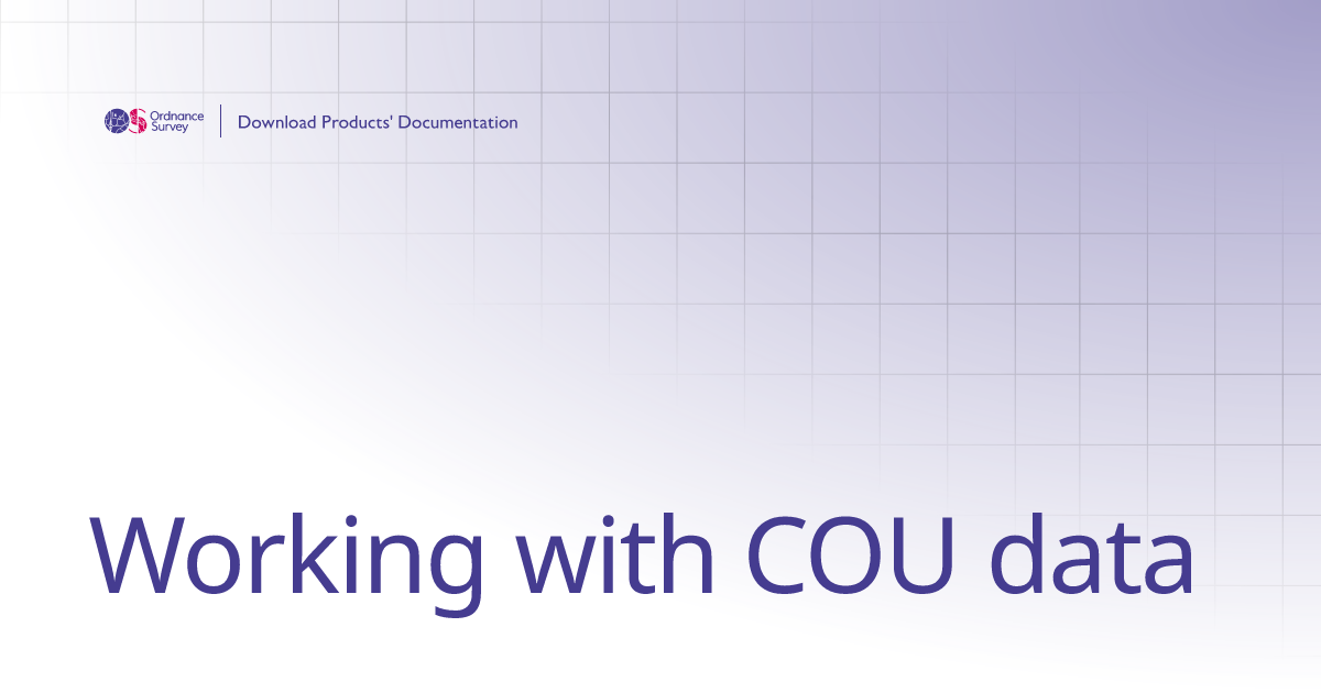 Working with COU data | OS Download Products' Documentation