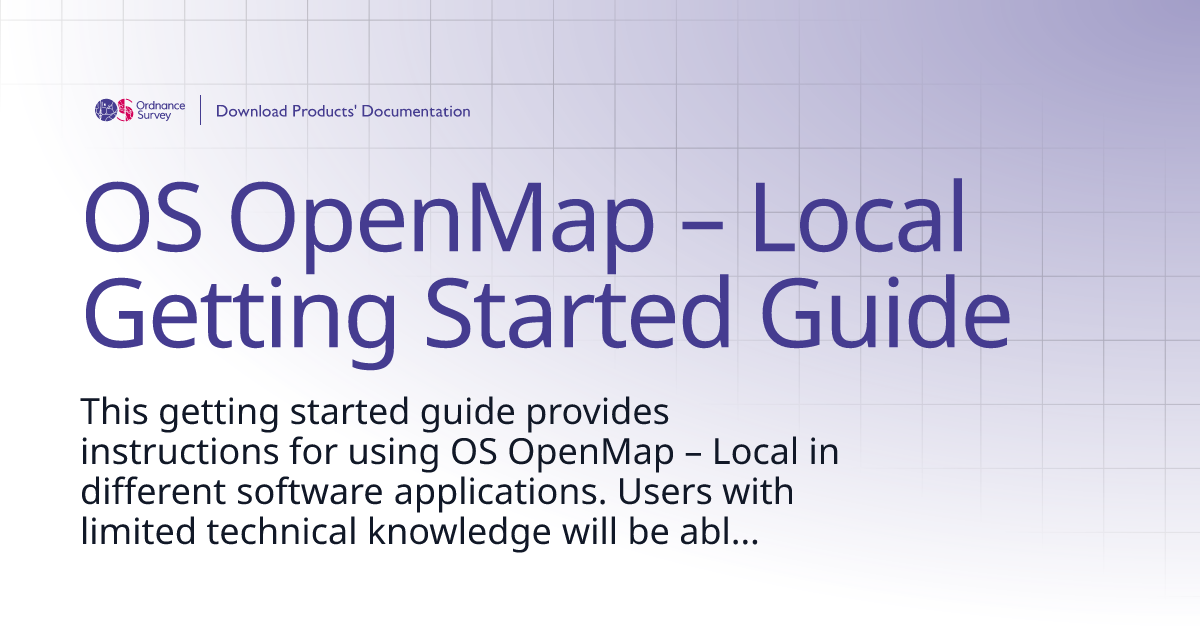 OS OpenMap – Local Getting Started Guide | OS Download Products' Documentation