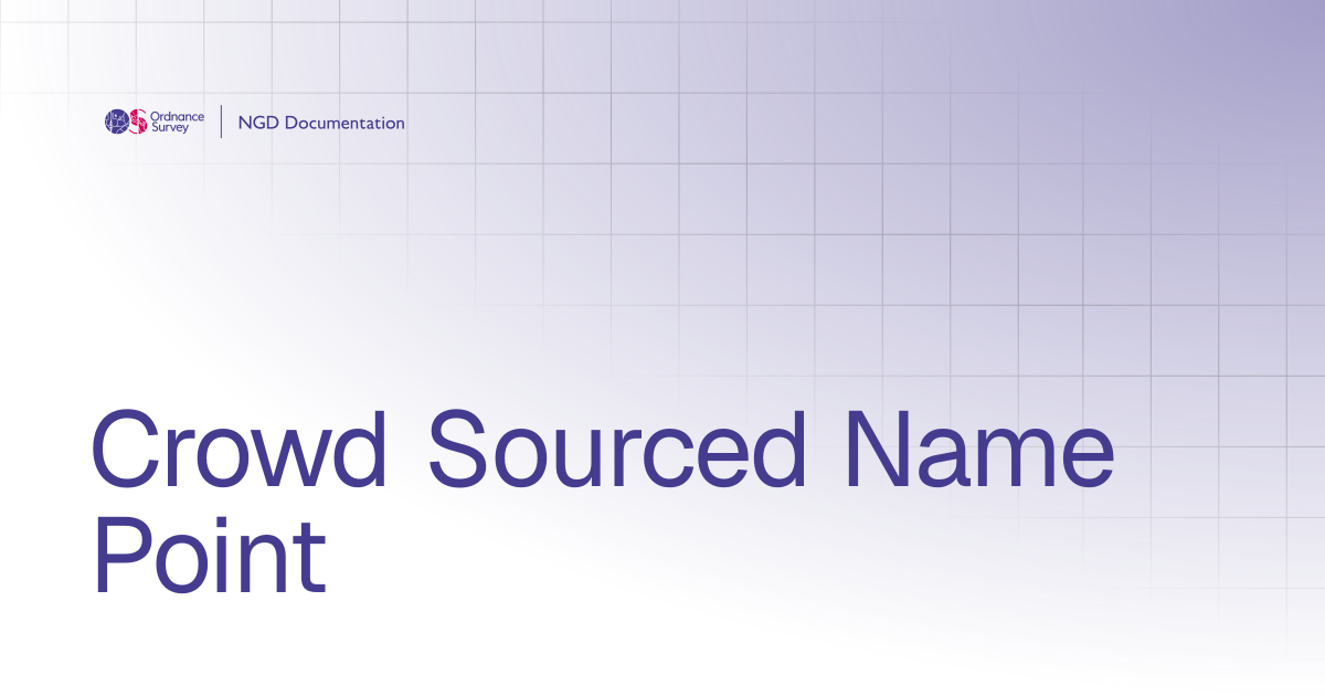 Crowd Sourced Name Point | OS National Geographic Database