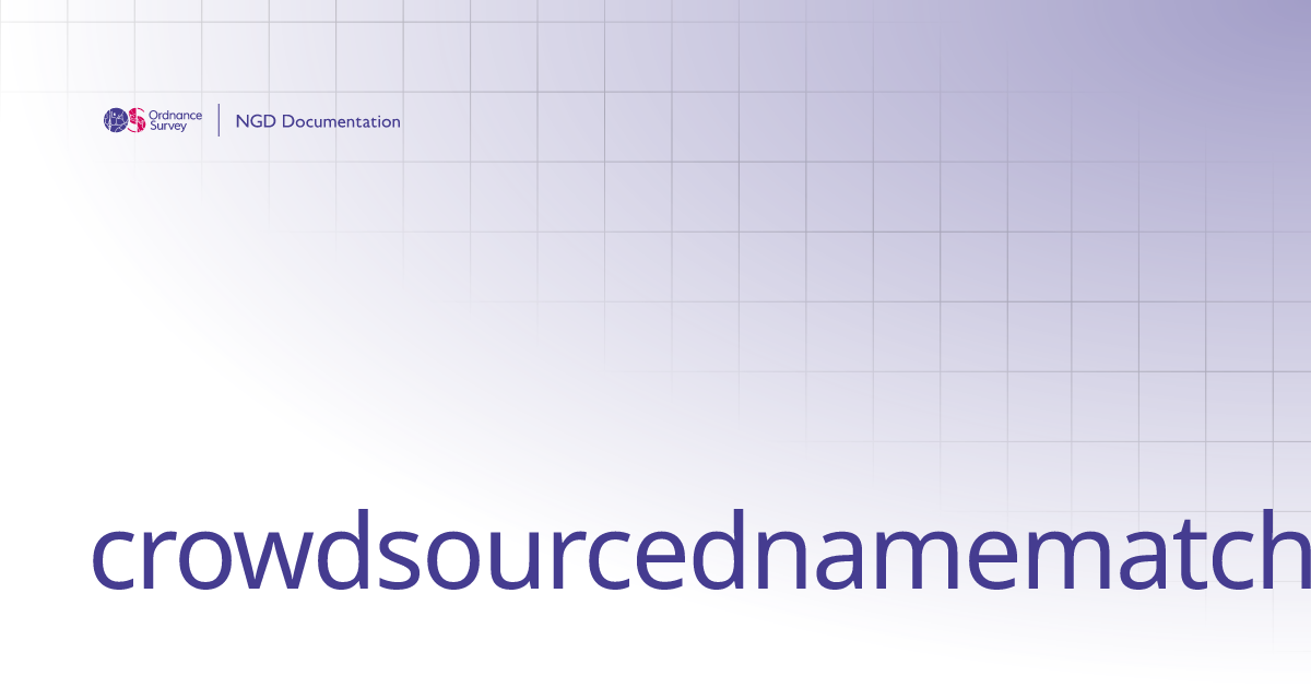 crowdsourcednamematchtypevalue | OS National Geographic Database