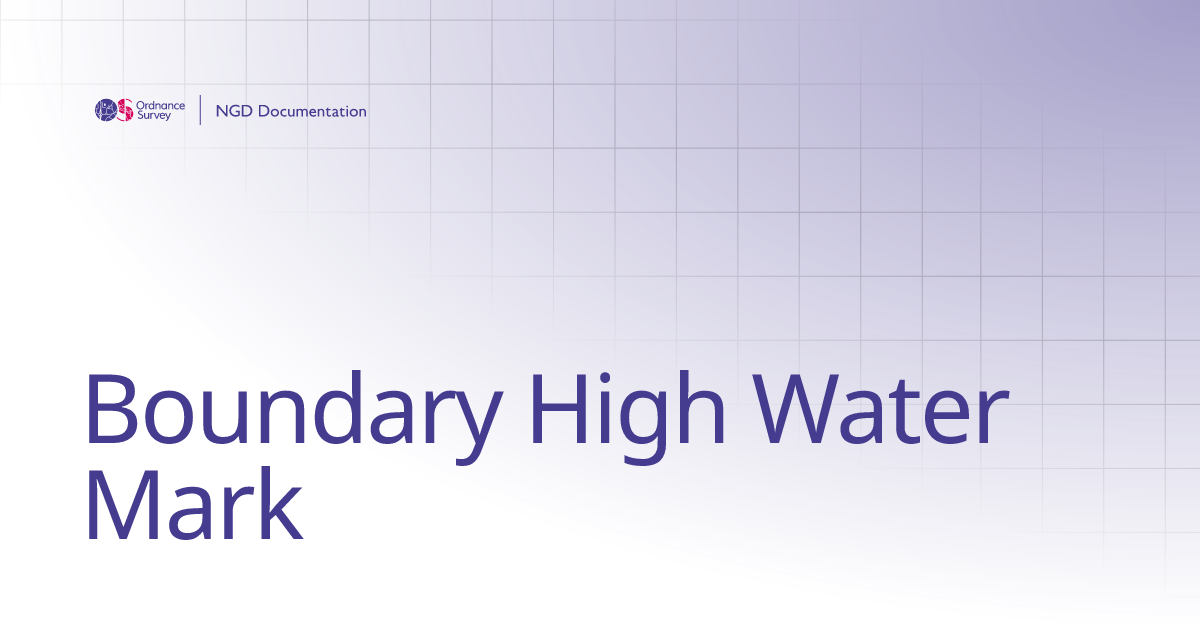 Boundary High Water Mark | OS National Geographic Database