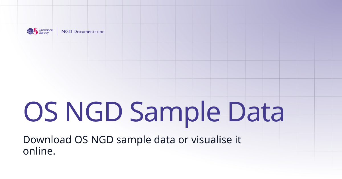 OS NGD Sample Data | OS National Geographic Database