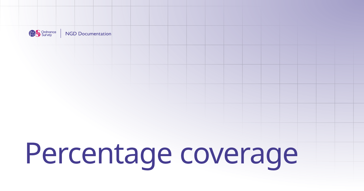 Percentage coverage | OS National Geographic Database