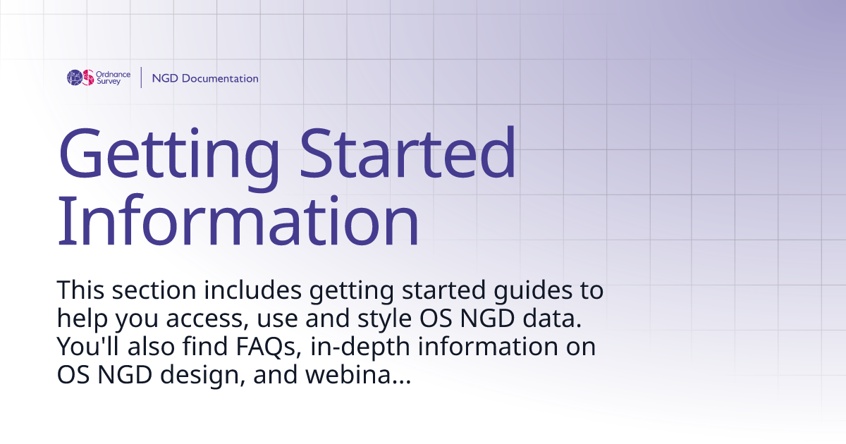 Getting Started Information | OS National Geographic Database